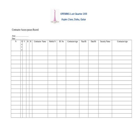 Contractor access passes record | PPT