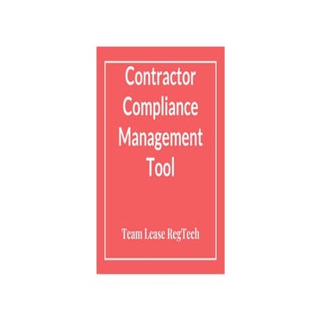 Contractor Compliance Management Tool | PPTX