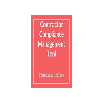 Contractor Compliance Management Tool | PPTX