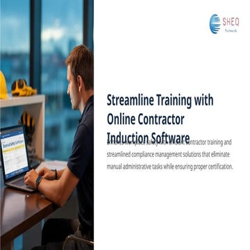 Streamline Training with Online Contractor Induction Software | PPTX