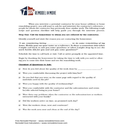 Contractor interview script | PDF