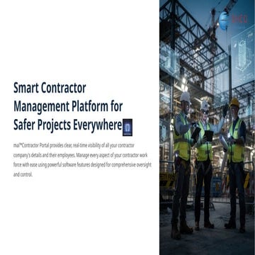Smart Contractor Management Platform for Safer Projects Everywhere | PPTX