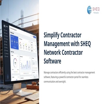 Simplify Contractor Management with SHEQ Network Contractor Software | PPTX