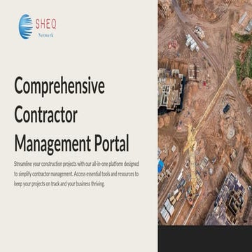 Comprehensive Contractor Management Portal for Contractors | PPTX