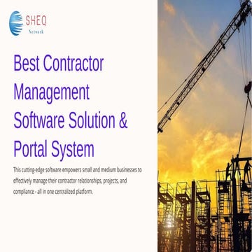 Best Contractor Management Software Solution & Portal System | PPT