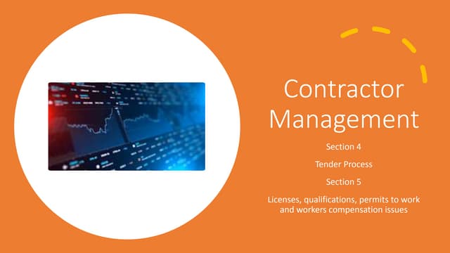 Contractor management slides #1 unit1& 2 | PPTX