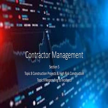 Contractor management sections 5 topics 8& 9 | PPTX
