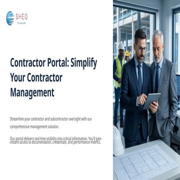 Contractor Portal and Management System for Subcontractors | PPT