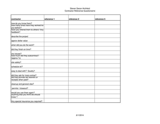 Contractor evaluation chart | PPT