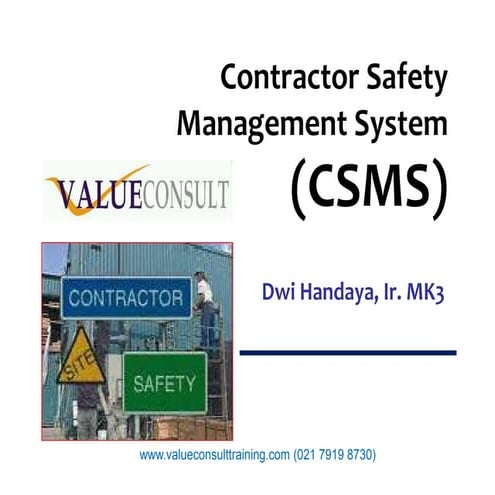 Contractor safety management system | PDF