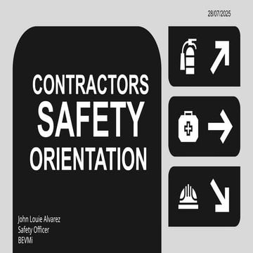 Contractors Safety Orientation Power Point Presentation | PPTX