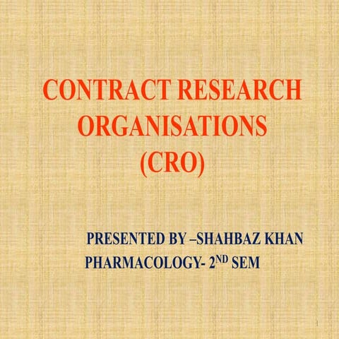 Contract research | PPT