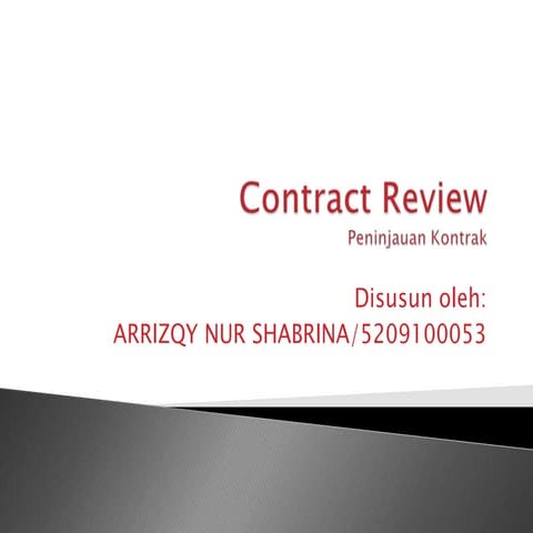 Contract review | PPTX
