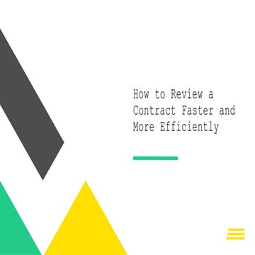 How to Review a Contract Faster and More Efficiently | PDF