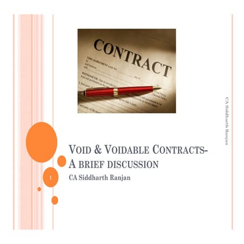 Void & Voidable Contracts | PDF | Business | Business and Finance