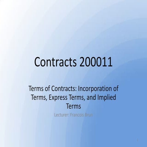Contracts - Express terms | PPTX