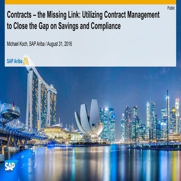 Contracts – the Missing Link: Utilizing Contract Management to Close ...