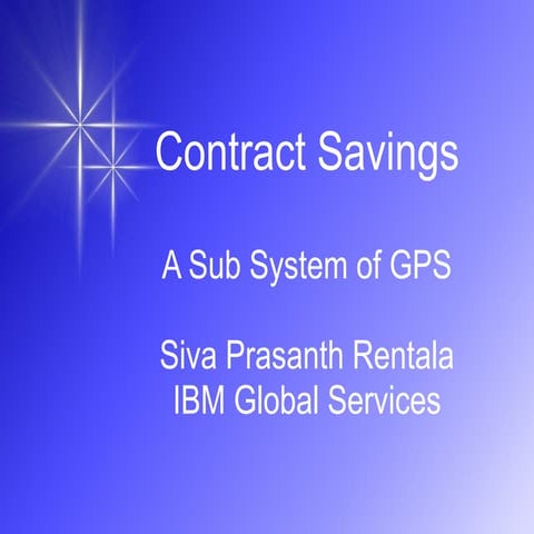 Contract savings | PPT