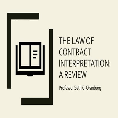 Rules of Contract Interpretation Under UK Law | PPTX