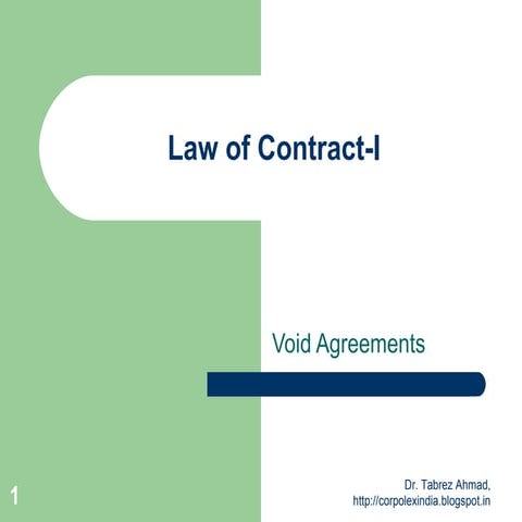 Contract Void Agreementst I | PPT