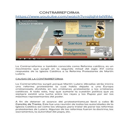 La contrarreforma. 2do Sec. Historia. | PPTX