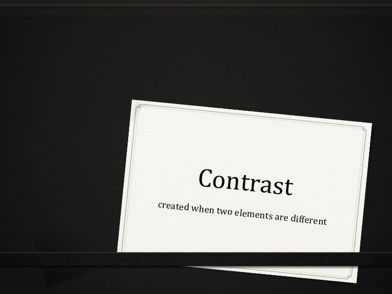 Page Layout Techniques: Contrast