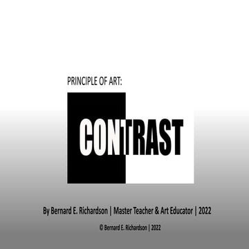 Contrast a principle of art | PPTX