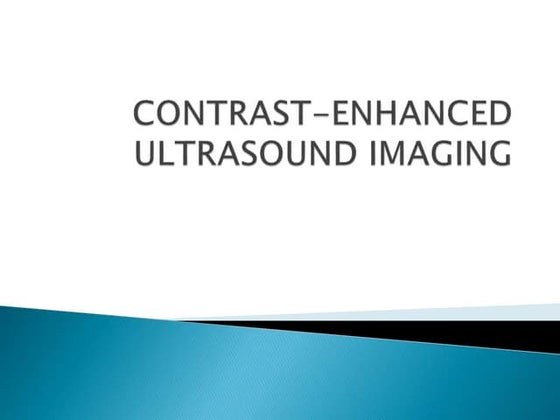 Ultrasound contrast agents | PPTX