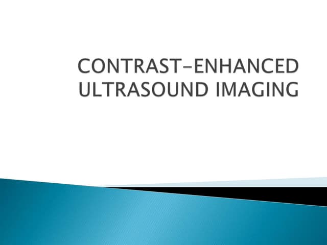 Ultrasound contrast agents | PPTX