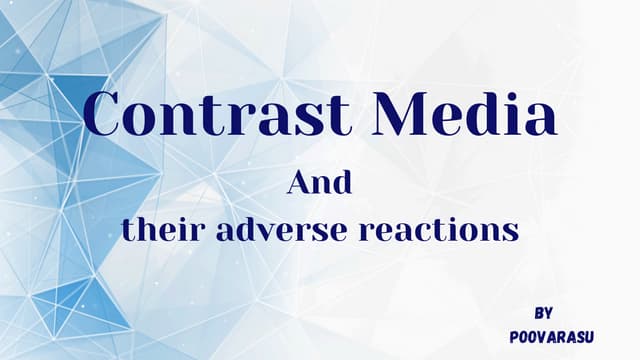 Contrast media | PPT