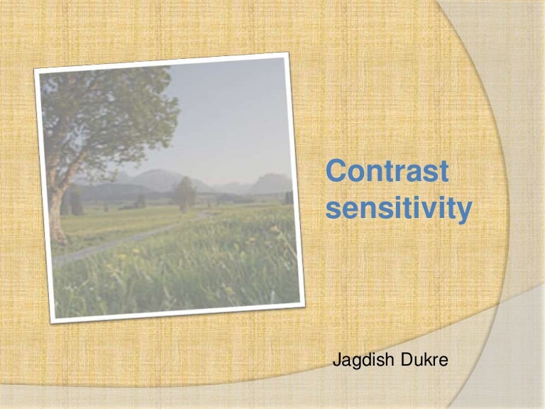 Contrast sensitivity