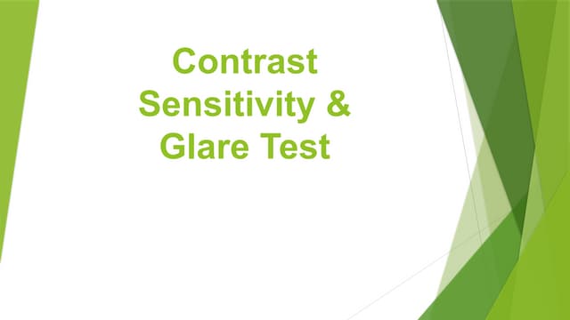 Contrast sensitivity 2 charts | PPT | Eye and Vision Conditions ...