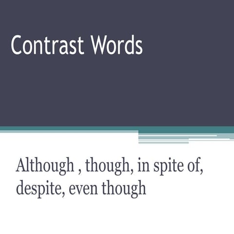 Contrast words | PPTX
