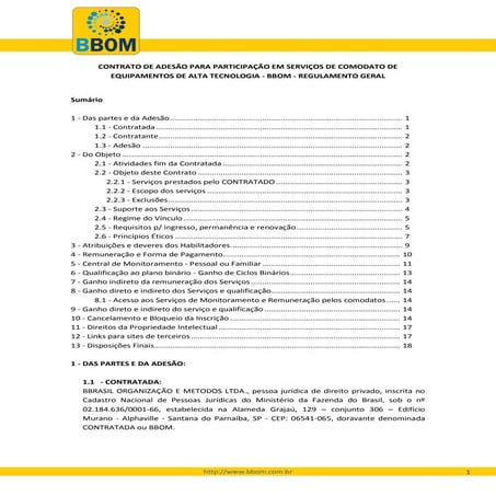 Contrato bbom | PDF