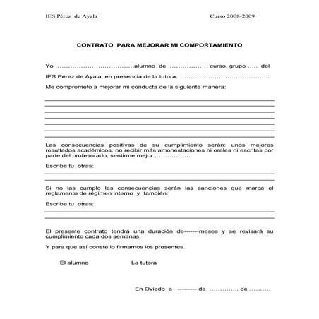 Contrato Conductual | DOC