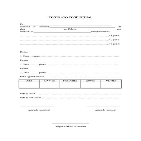 Contrato Conductual | DOC