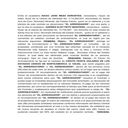 Contrato de arrendamiento | DOC