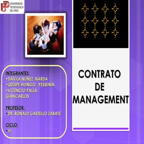 Contrato de management | PPT