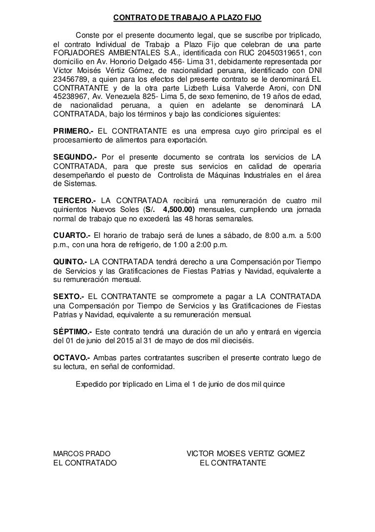 Modelo De Contrato De Trabajo Plantilla Ejemplos 2023 Images