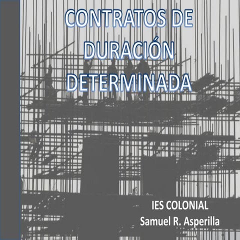 Contratos de duración determinada | PDF