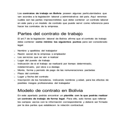 Formato De Contrato Individual De Trabajo Actualizado Noviembre 2022