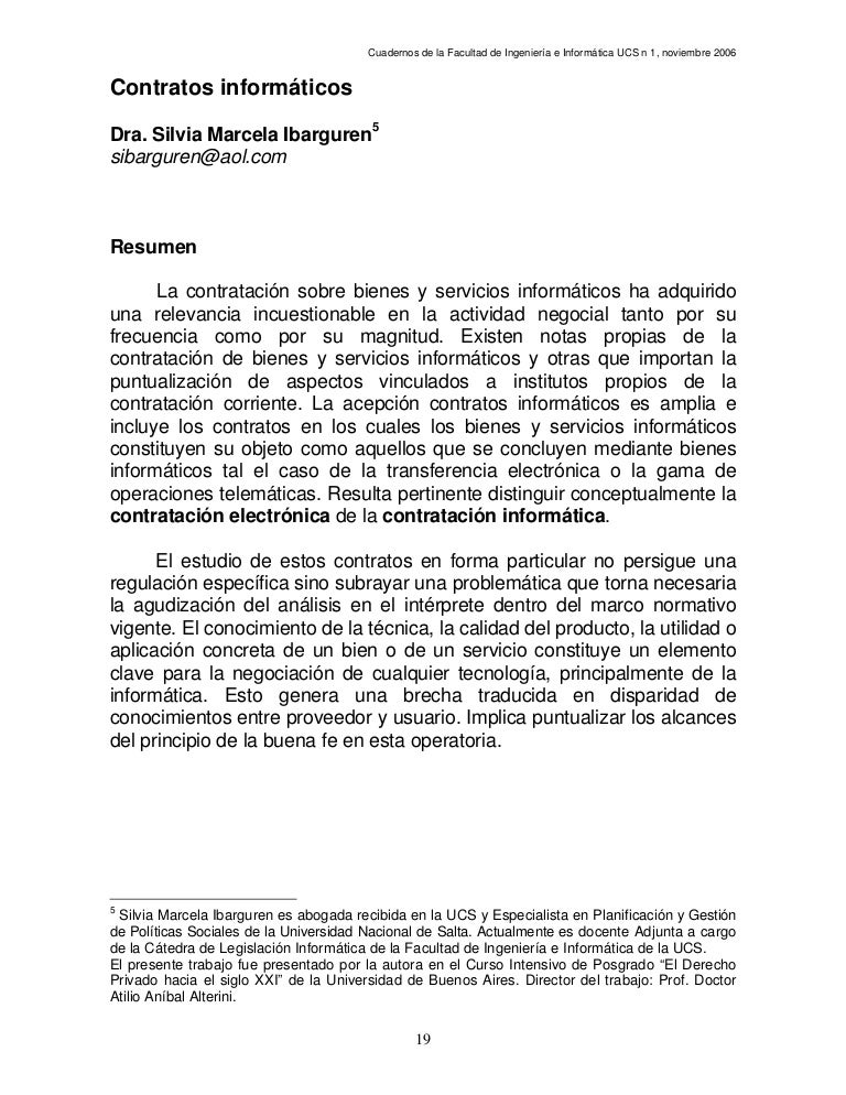 Modelo De Contrato De Trabajo Para Informatico