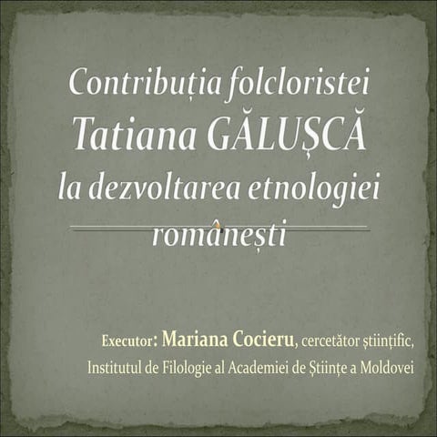 Tatiana Galusca | PPT