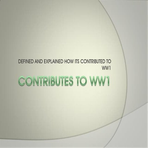 First world war | PPT