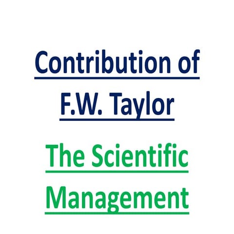 Contribution of f.w. teller | PPTX