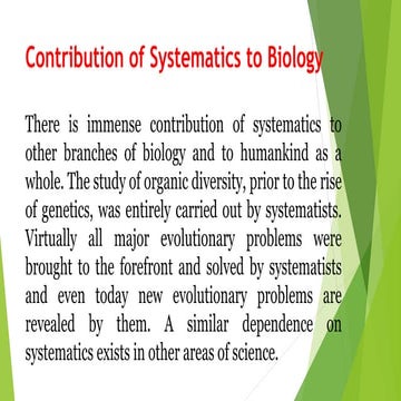 Contribution of systematics to biology by noor zada | PPTX