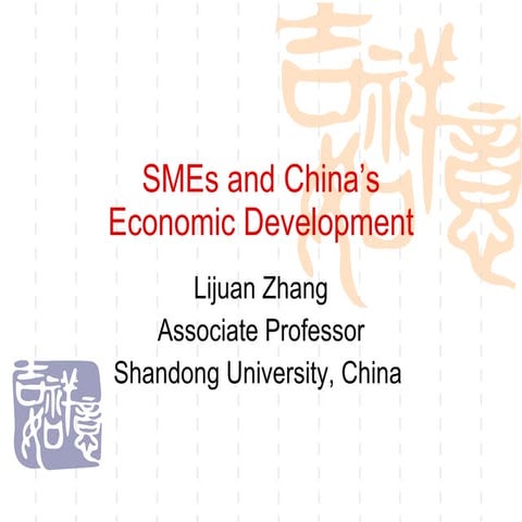 Contributions Of SMEs To China’S Economic Development | PPT | Small and ...