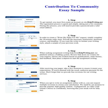 Contribution To Community Essay Sample | PDF