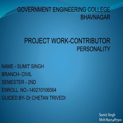 Contributor personality | PPT