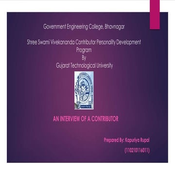 Contributor personality development program ppt | PPT